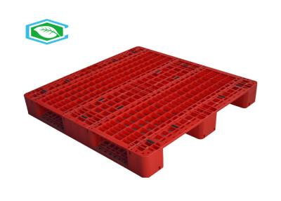 China Single Face Rackable Plastic Pallets , Warehouse Plastic Pallet 3/6 Runners For Flat Ground for sale