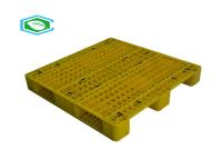 China Single Face Rackable Plastic Pallets , Warehouse Plastic Pallet 3/6 Runners For Flat Ground for sale