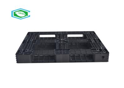 China PP Rackable Plastic Pallets Single Face 6 Runners 1200*800*135MM Euro Standard for sale