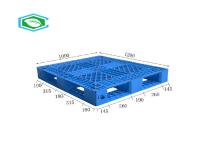 China Static 4 Ton Reinforced Plastic Pallets 4 Way Forklift Entry Double Sides Stacking for sale