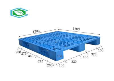 China Virgin HDPE Single Faced Pallets , Heavy Duty Plastic Pallets 1300*1100*150 Rotomolded for sale