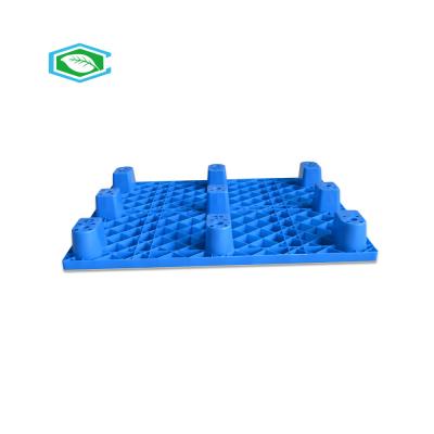 China 1100 x 1100 Reusable Plastic Pallets DJ Grid Single Face 9 Legs Flat Ground Application for sale