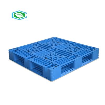 China 1111 Blocks Grid Plastic Standard Pallets Blue Color Moisture Proof Logistics Usage for sale