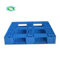 China 1111 Blocks Grid Plastic Standard Pallets Blue Color Moisture Proof Logistics Usage for sale