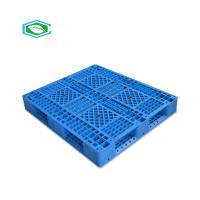 China Six Runners Steel Reinforced Plastic Pallets 1200 X 1000 Perforated Surface Vented Top for sale