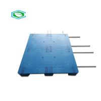 China 1210 Reusable Plastic Pallets Steel Tube Reinforced Anti UV Long Using Life Single Face for sale