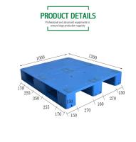 China 1210 Reusable Plastic Pallets Steel Tube Reinforced Anti UV Long Using Life Single Face for sale