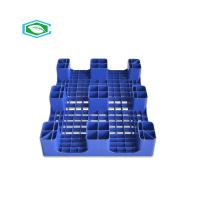 China Rackable 4 Way Reusable Plastic Pallets Single Faced 2 Ton Static Load Capacity for sale