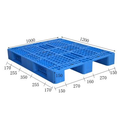 China 1210 Virgin HDPE Plastic Shipping Pallets Recyled And Rackable Of Single Faced for sale