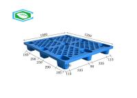 China 1200*1000*140mm Single Faced Plastic Pallet Heavy Duty Durable Euro Mesh Nine Feet for sale