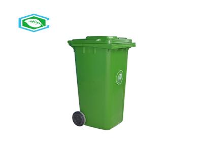 China HDPE 120 Liter Heavy Duty Recycling Plastic Dust Bin For Outdoor With Two Wheels for sale