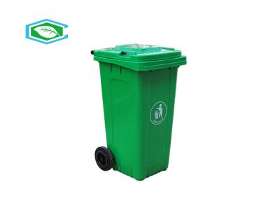 China Heavy Duty Standard Size Wheeled Plastic Trash Containers 240 Liter With Lid for sale