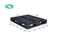 China 1200 X 1000 Heavy Weight Plastic Standard Pallets Single Faced Warehouse Storage for sale