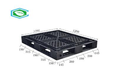 China 1200 X 1000 Heavy Weight Plastic Standard Pallets Single Faced Warehouse Storage for sale
