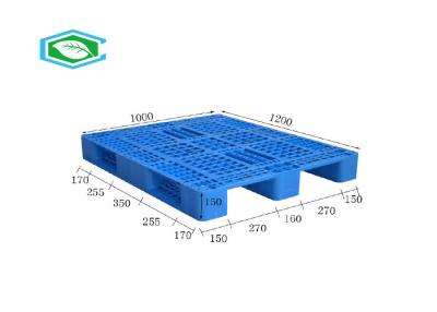 China 3 Runners Grid Steel Reinforced Rackable Plastic Pallets 1200*1000*150 Mm Virgin HDPE for sale