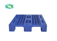 China Single Face 4- Way Fork Entry Rackable Plastic Standard Pallets With Lined Steel Pipe for sale