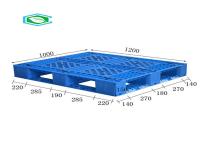 China Flat Top Rackable Steel Reinforced Plastic Pallets High Density HDPE Material for sale
