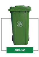 China Recyclable Wheeled 26 Gallon Trash Can Kitchen Bins With Lids  For Saving Space for sale