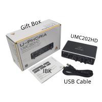 China UMC202HD Professional Live Streaming High End USB External Sound Audio Card Computer Recording Guitar for sale