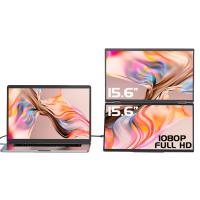 China 280-300cd/m2 Brightness IPS Portable Monitor Dual Screen With USB-C Power Supply And IPS Panel Type for sale