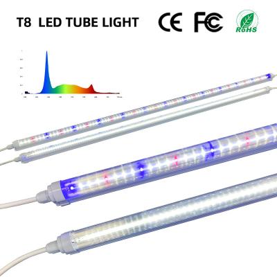 China Waterproof LED T8 Grow Lights 18W 25W 36W Full Spectrum LED Grow Light Tube for sale