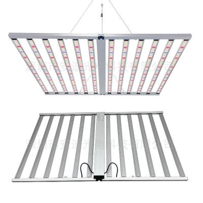 China 12 Bar 4x6FT Foldable LED Grow Light 1200W Hydroponic LED Grow Lights Full Spectrum for sale