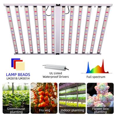 China ANDY Dimmable Full Spectrum 12 Bars LED Grow Light 1200W for Indoor Plant for sale