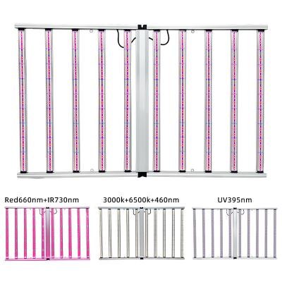 China Dimmable UV Grow Lamp 10 Bar 1100W Full Spectrum LED Grow Lights For Seed Starting Indoors for sale