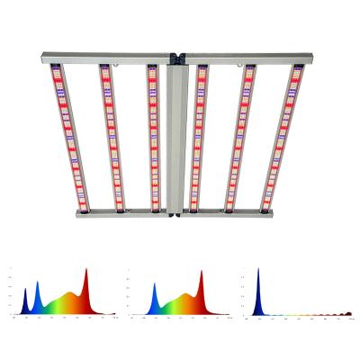 China Dual Channel 700W LED Grow Lights Hydroponic Full Spectrum IR LED Grow Light 6 Bar for sale