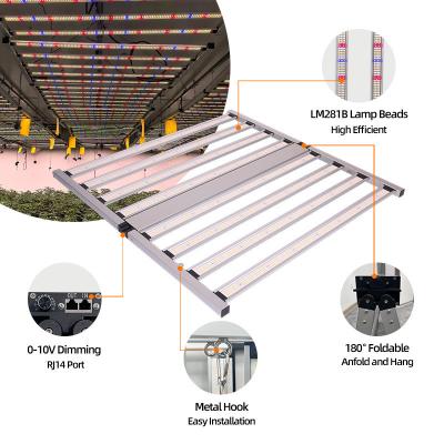 China ANDY Full Spectrum 8 Bar 4x4 800W Led Grow Light Hydroponic Dimmable SAMSUNG LM301H EVO LM281B for Tomato Chili Flower for sale
