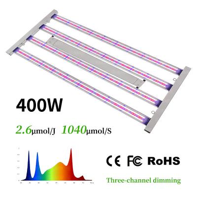 China Full Spectrum Three-Way 400W LED Plant Lights ANDY Wholesale Commercial 4 Bar LM301H EVO LM281B LED Grow Lighting for sale