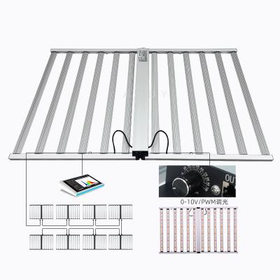 China ANDY Full Spectrum Foldable LED Grow Light 1200W 12 Bar LED Grow Light Dimmable for sale