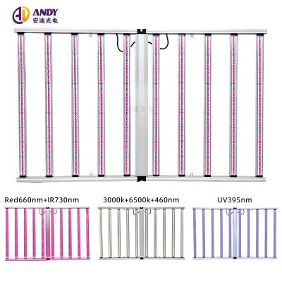 China Three Way Dimmable LED Grow Light 10 Bar 1100W Full Spectrum LED Plant Grow Light for sale