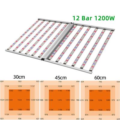 China 12 Bar 1200W LED Grow Lights For Indoor Plants Full Spectrum for sale