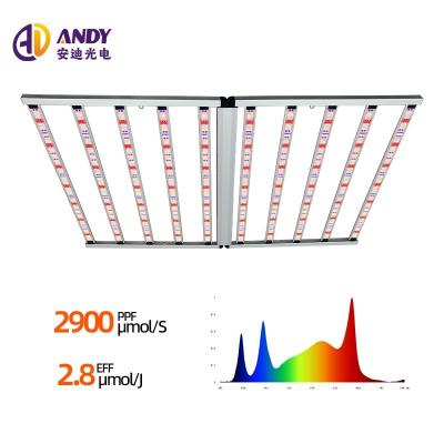 China UV IR 10 Bar 4*6ft 4x4 LED Full Spectrum Grow Light 1100W For Hydroponic Greenhouse for sale