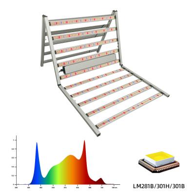 China 4x8ft Foldable LED Grow Light Dimmable 15 Bar LED Veg And Bloom Light for sale