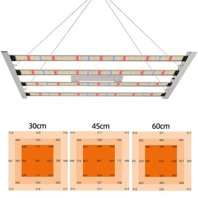China Indoor Foldable SAMSUNG Lm281B 301H 301B Full Spectrum 660nm 720nm Hydroponic Plant 4x4ft 4 Bar Style 400w Led Grow Light for sale