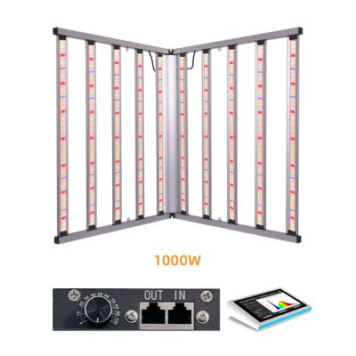 China Foldable Dimmable Full Spectrum 1000w Led Grow Light Bar Samsung Lm281b Lm301h Evo for Veg Fruit Bloom for sale