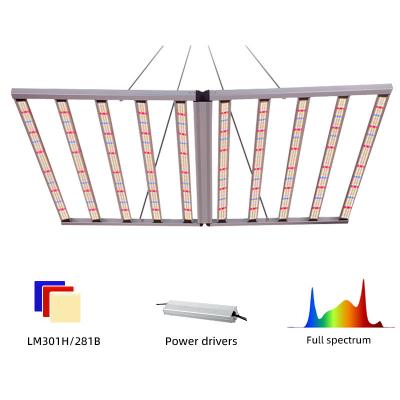 China Dimmable Foldable LED Grow Light Full Spectrum 1000w 10 Bar LED Grow Light for sale