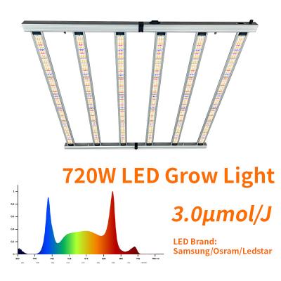 China Newest Commercial Hydroponics Samsung Chips LED Cultivo Plant Grow Lights 720W Full Spectrum for Indoor Plants for sale