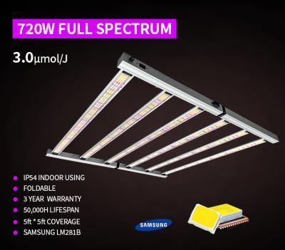 China 5x5ft Core Coverage LM301H EVO LM281B Full Spectrum 4x4ft LED Grow Lights 720W for Indoor Plants for sale