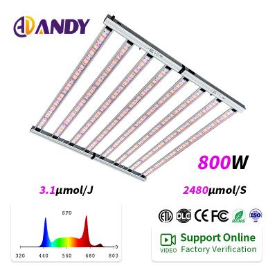 China 800W Full Spectrum LED Grow Light with Samsung LM301h Chips 3.1μmol/J for sale