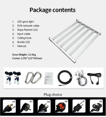 China 1200W Foldable LED Grow Light 4x6ft Coverage 3720μmol/s PPF for sale