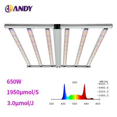 China Foldable Full Spectrum Lm301H EVO 650W LED Grow Lights Bar for sale