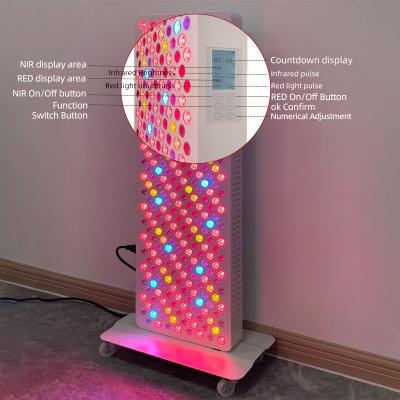 China Standing 9 Wavelengths 1500W 3000W 6000W LED Red Light Therapy Device Whole Body Heating Panel for Beauty Home Gym for sale