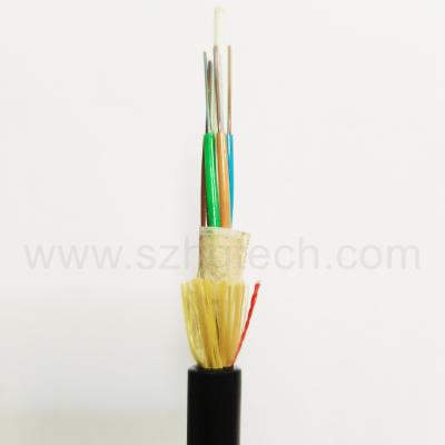 China Outdoor 48Cores Fiber Optic Cable ADSS Optical Fiber Cable PE Outer Jacket Span 100M for sale