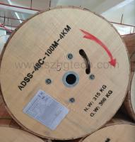 China 12Cores/24Cores Optical Fiber Cable ADSS Central Loose Tube Outdoor Fiber Optical Cable for sale