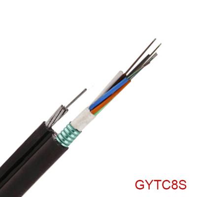 China PE Sheath Armored GYTC8S Figure 8 Fiber Optic Cable 24 Core Optical Fiber Cable for sale