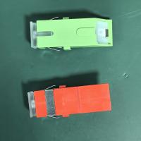 China New Arrived Green Color SC apc Simplex Fiber Optic Adapter With Spring Cover for sale