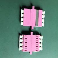 China Quad LC Optical Adapter Fiber Optic Cable Adapter OM3 / OM4 /SM for sale